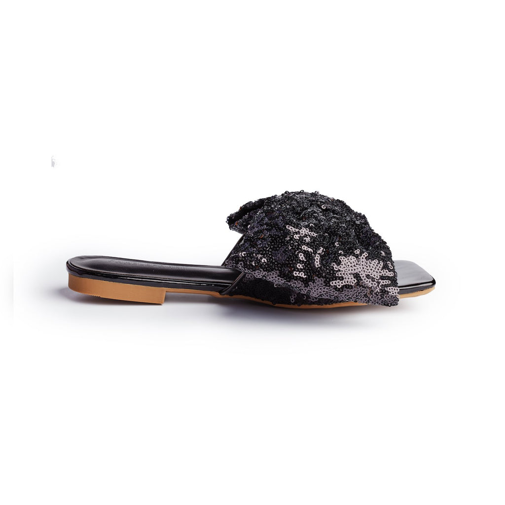 ICCONIC SLIDES -BLACK SEQUIN – peblair